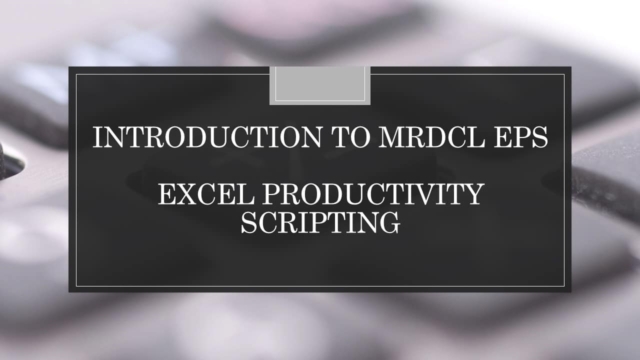 Introduction to MRDCL EPS - MRDC Software