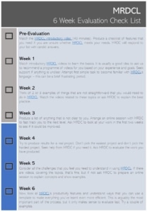 MRDCL Evaluation Guide Checklist - MRDC Software